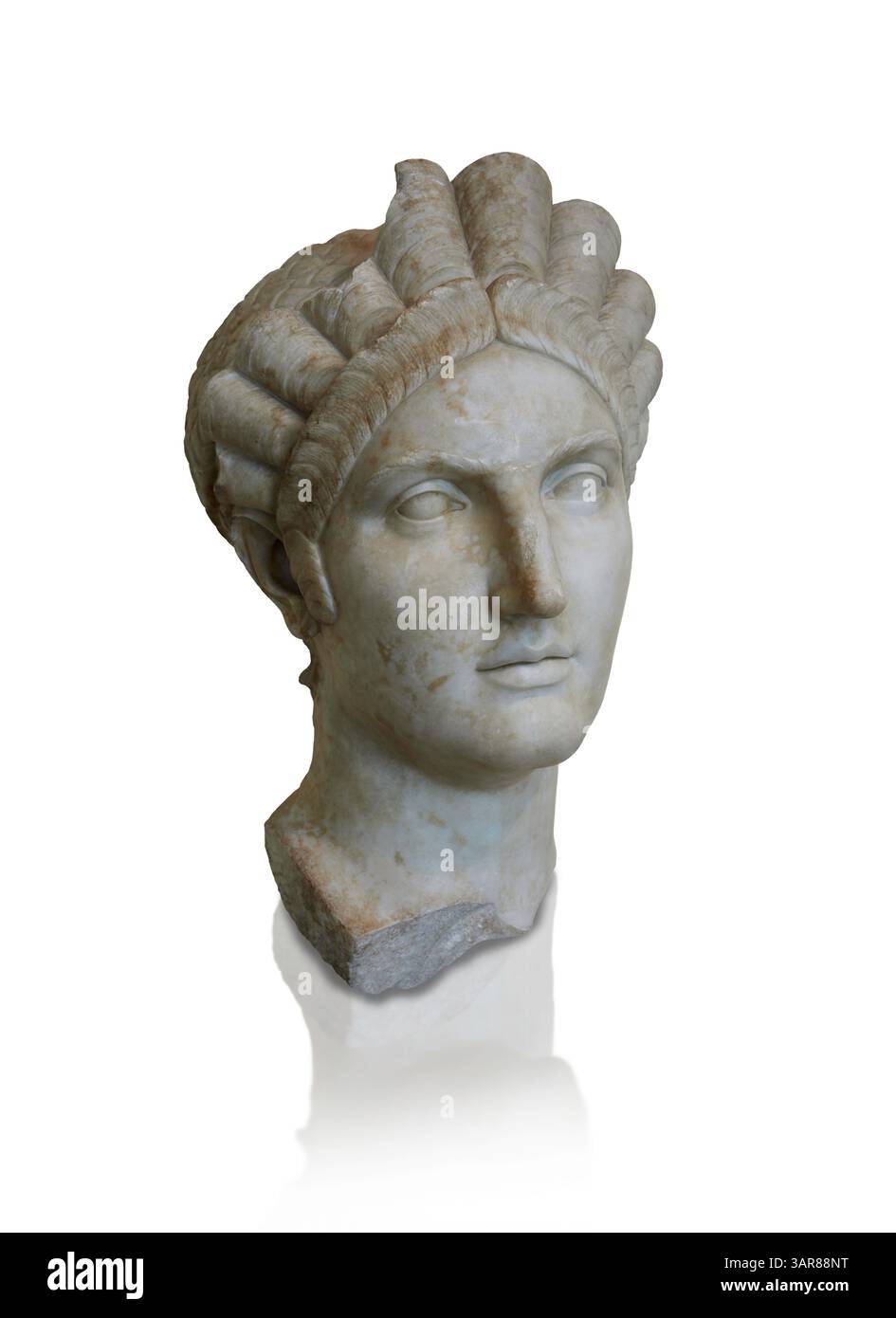 Roman marble portrait bust of Matidia circa 119 AD excavated from Via ...