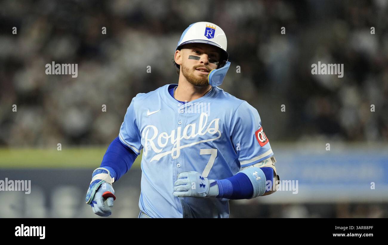 Kansas City Royals' Bobby Witt Jr. during the third inning of a ...