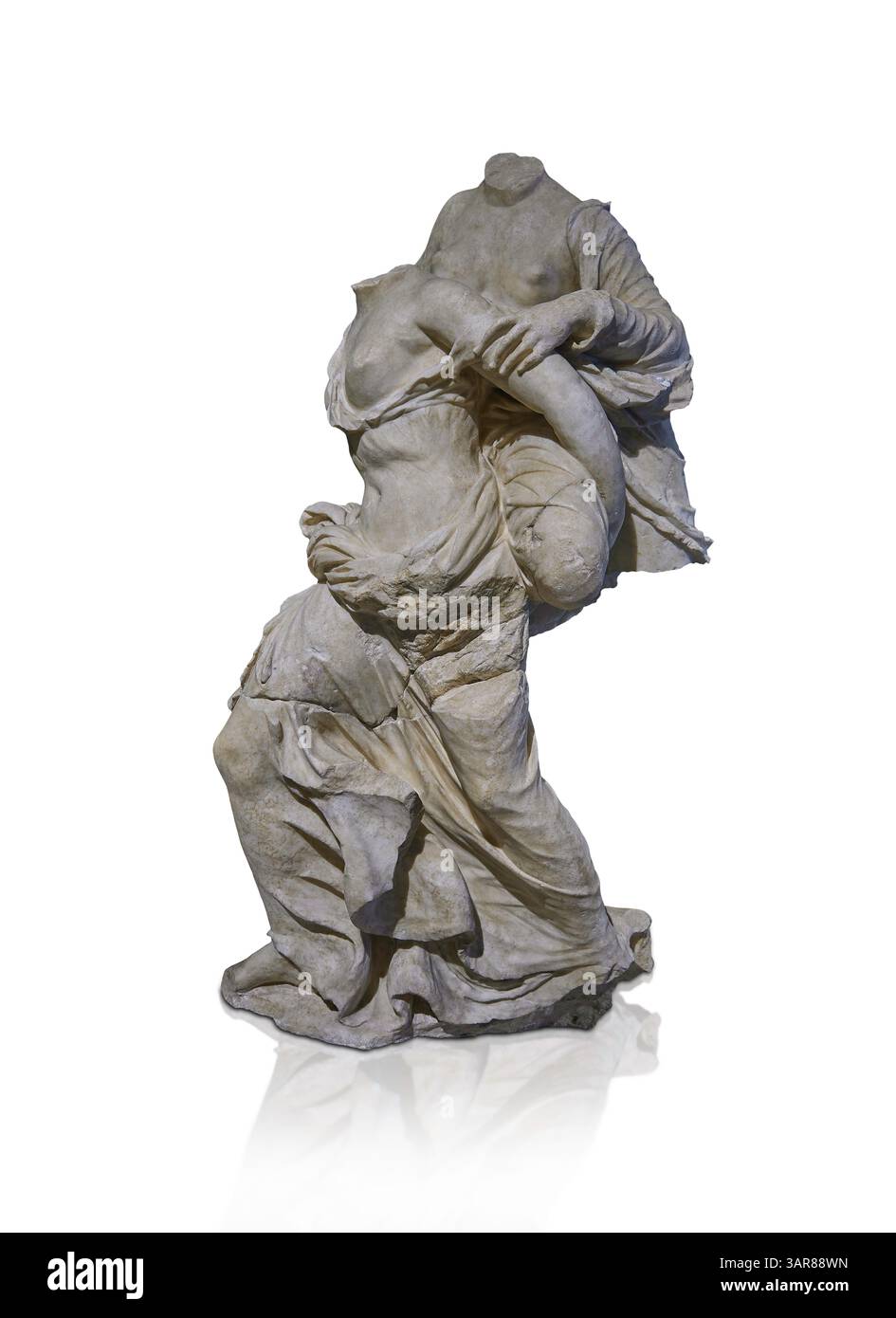 Greek statue group depicting girls playing a game of ephedrismos, 4th ...