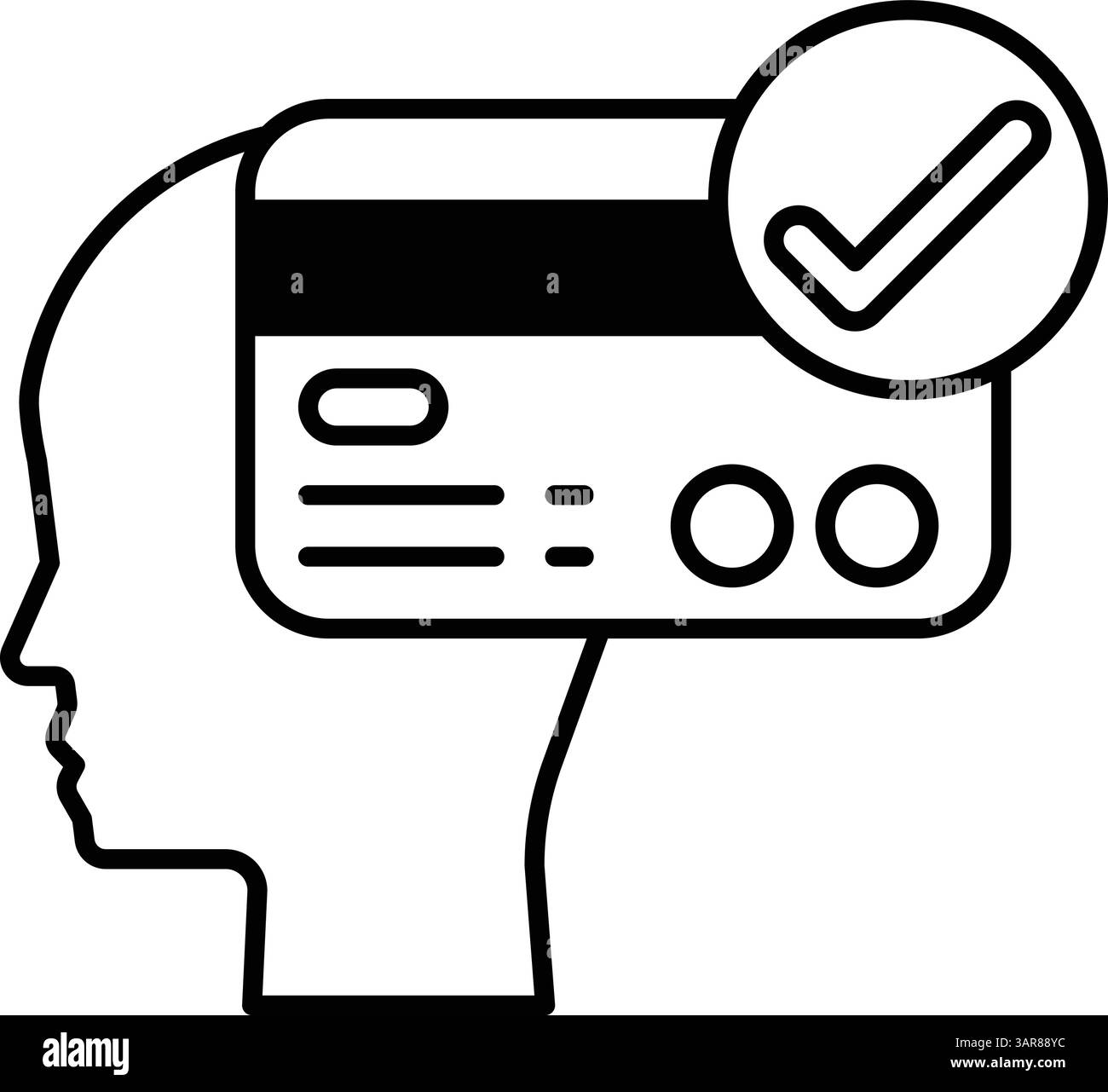 Check mark business card Black and White Stock Photos & Images - Alamy