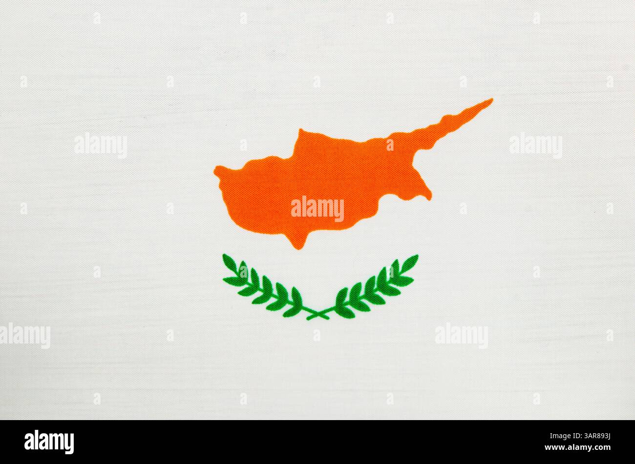 A vibrant depiction of the Cyprus flag emblem, showcasing the outline ...