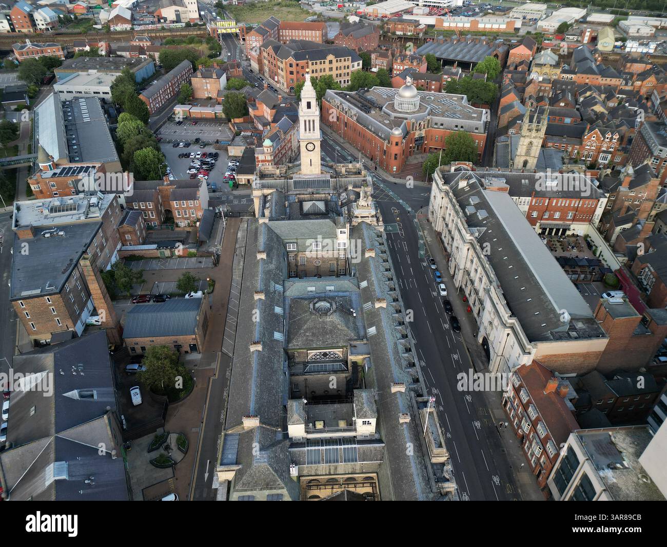 aerial view of Hull Guildhall, headquarters of Hull City Council ...