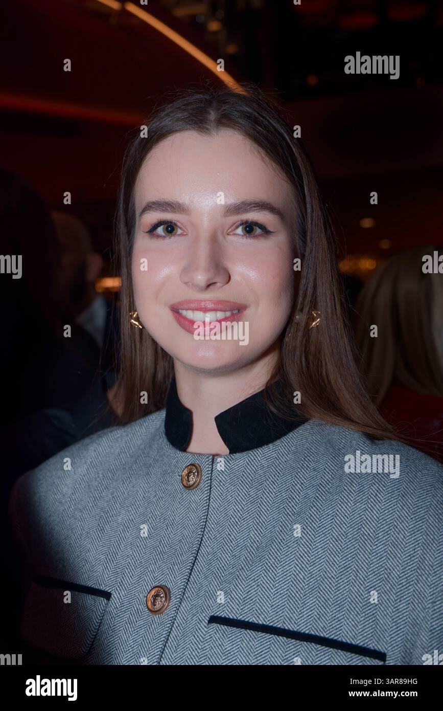 Paris, France. 16th Apr, 2025. Alexandra attends the Lebanese evening ...