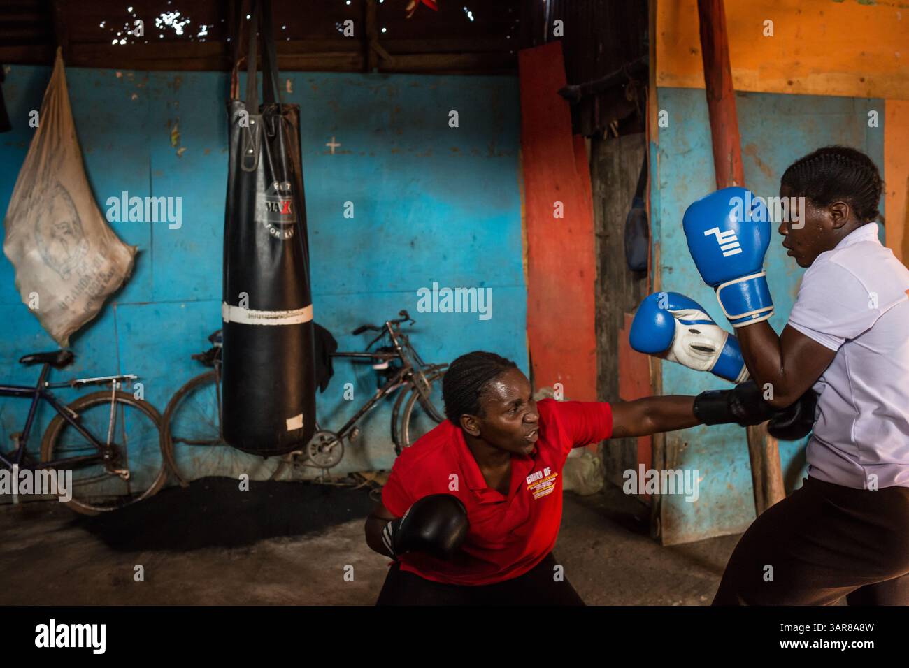 Female boxing club, Katanga, Kampala, Uganda, Africa Stock Photo - Alamy