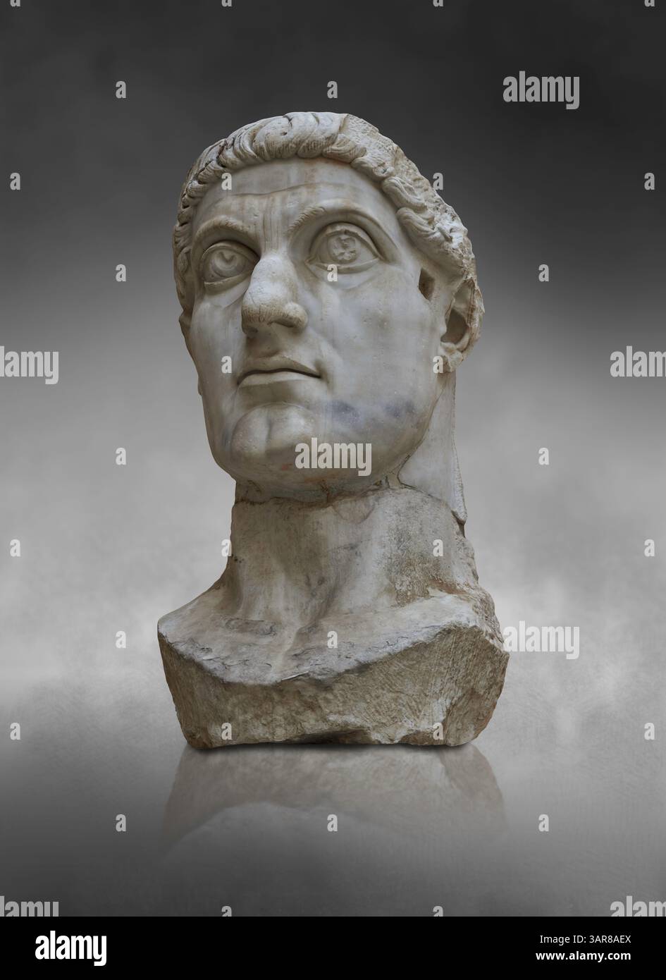 Roman Statue head of Emperor Constantine known as the Colossus of ...