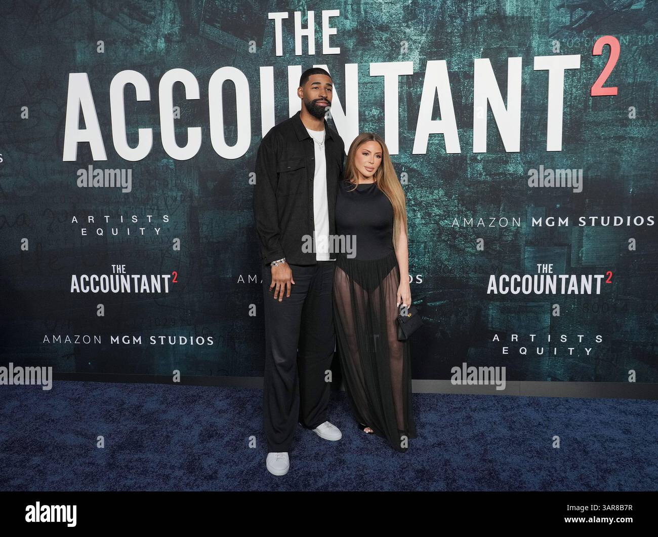 (L-R) Jeff Coby and Larsa Pippen arrives at the Amazon MGM Studios' THE ...