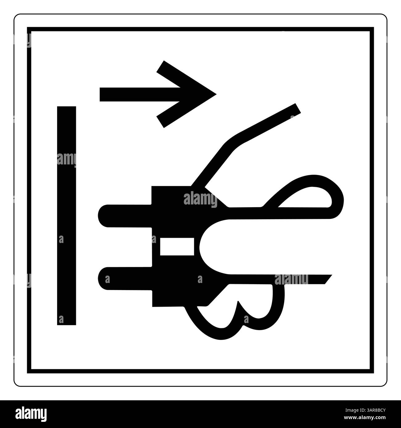 A clear and concise safety sign illustrating the procedure for ...