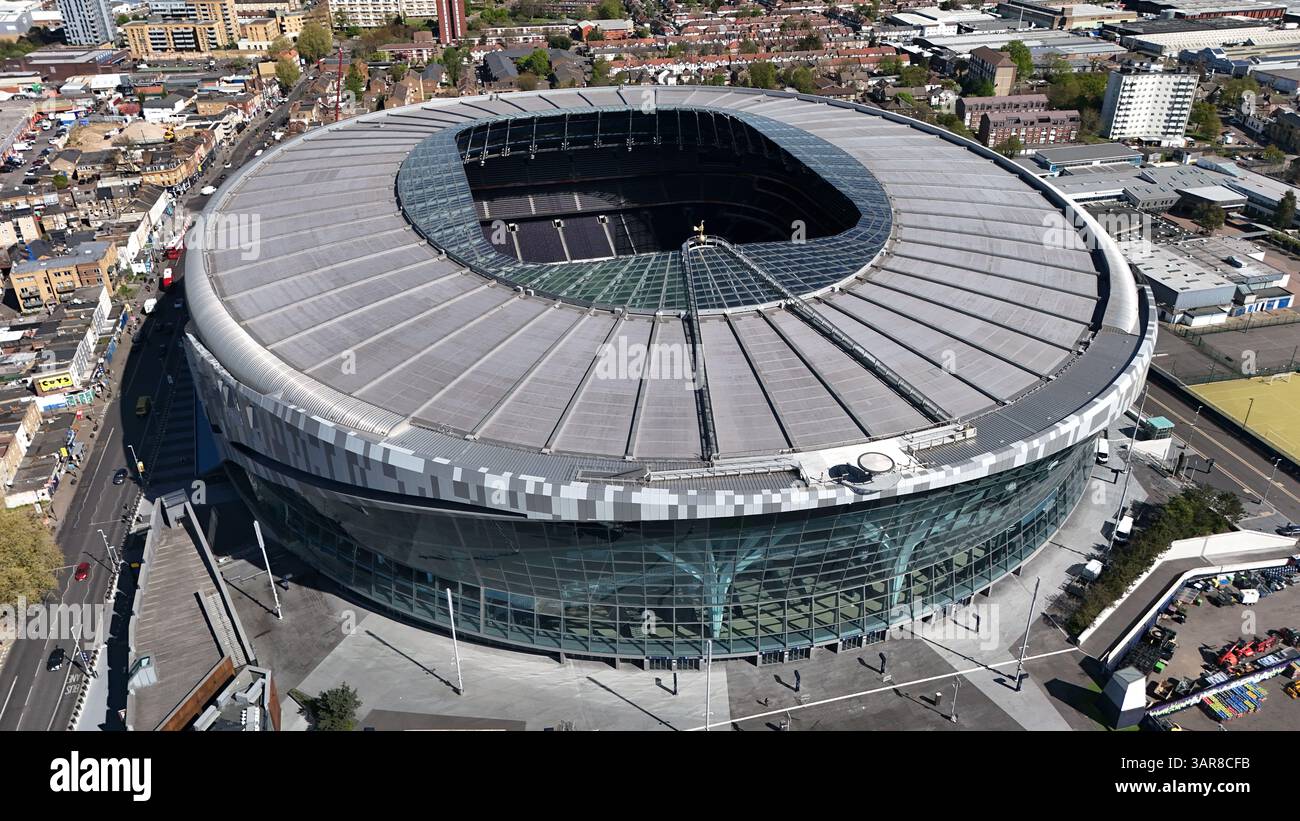 An aerial view of the Tottenham Hotspur Stadium in London. Picture date ...