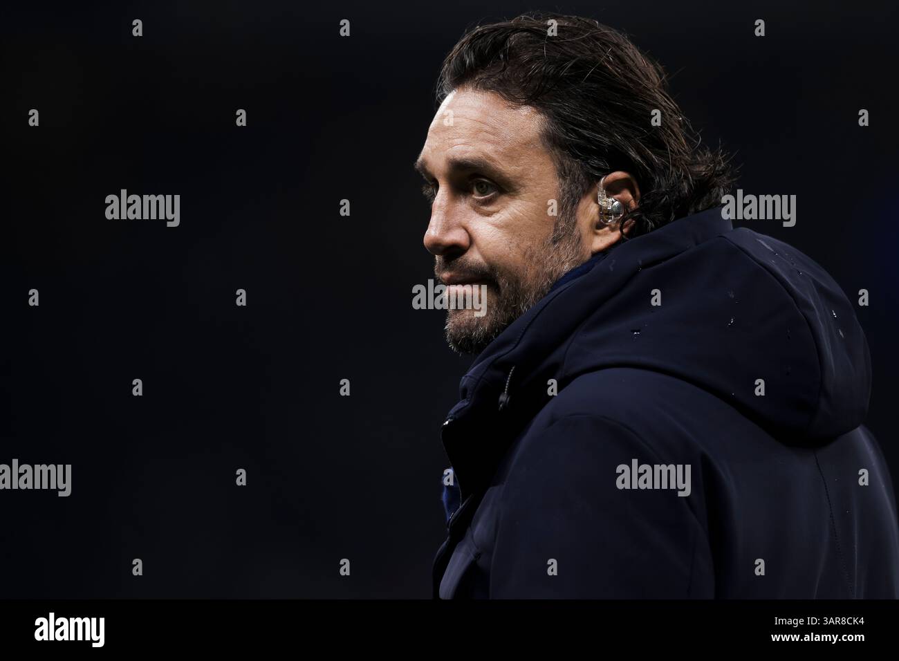 Milan, Italy. 16 April 2025. Luca Toni looks on prior to the UEFA ...