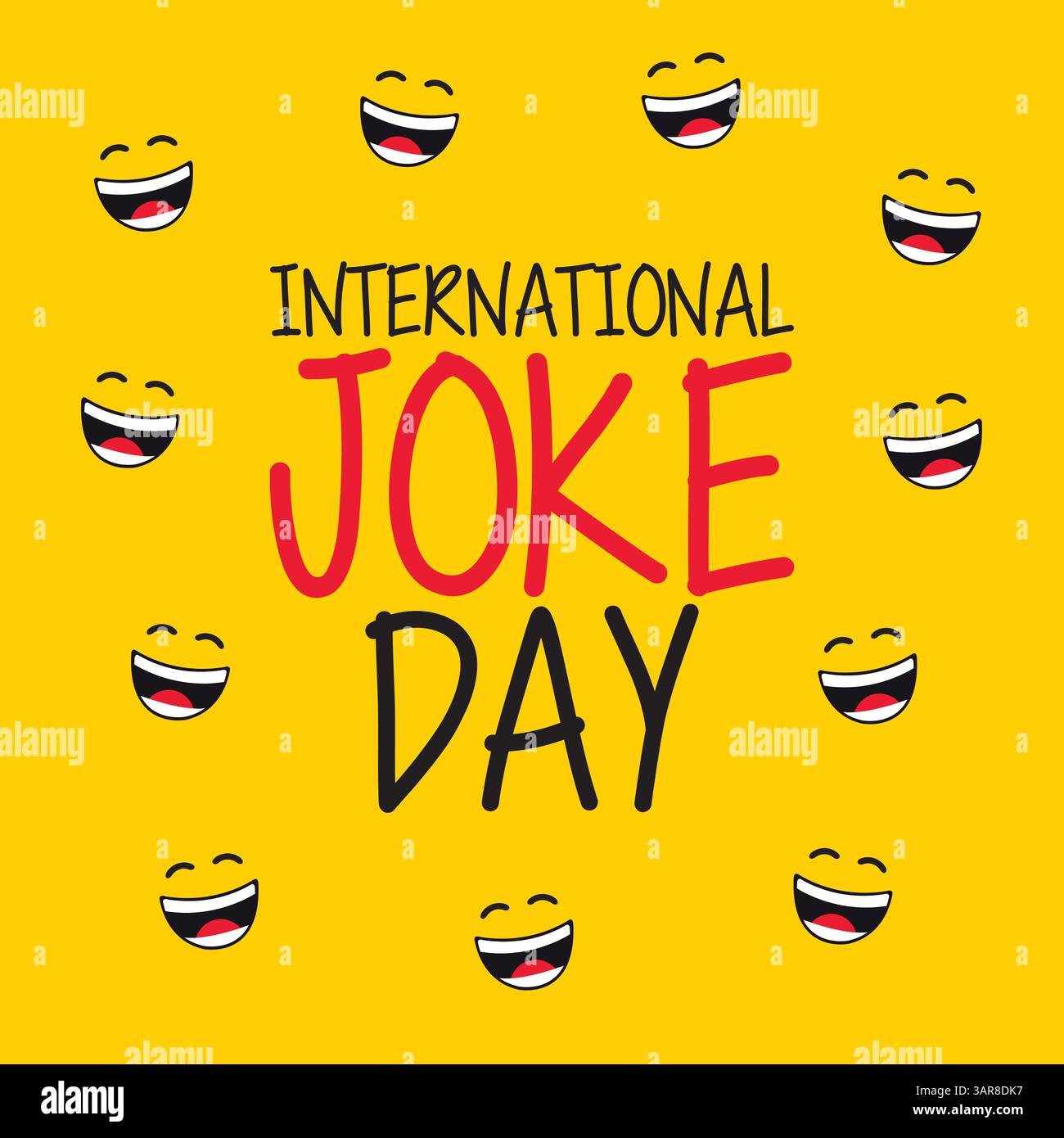 International Joke Day Vector Elements with lots of smilies Stock ...