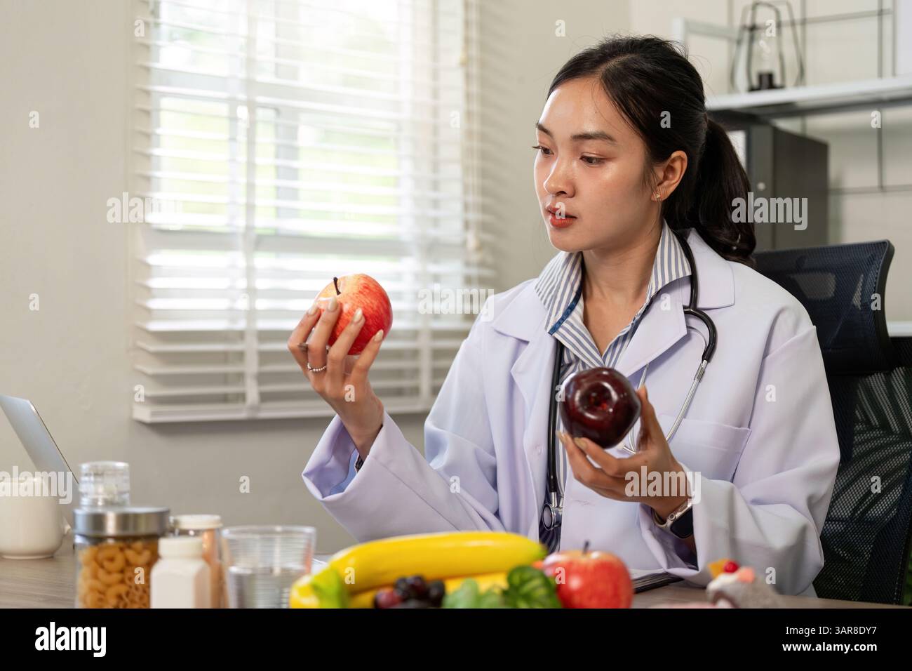Nutritional Guidance and Healthy Choices. A nutritionist examines two ...