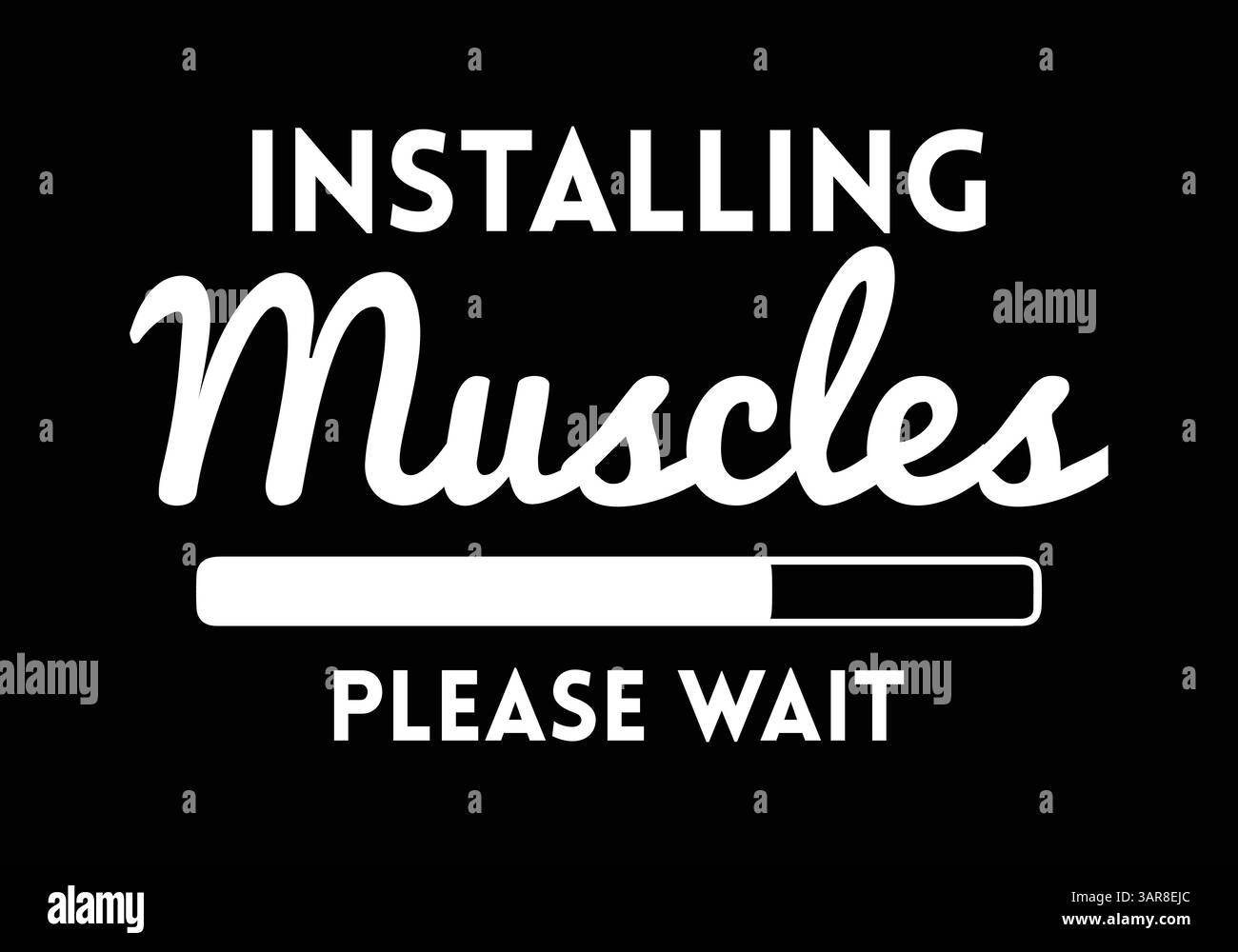 Installing muscles please wait. Gym T Shirt Design Stock Vector Image ...