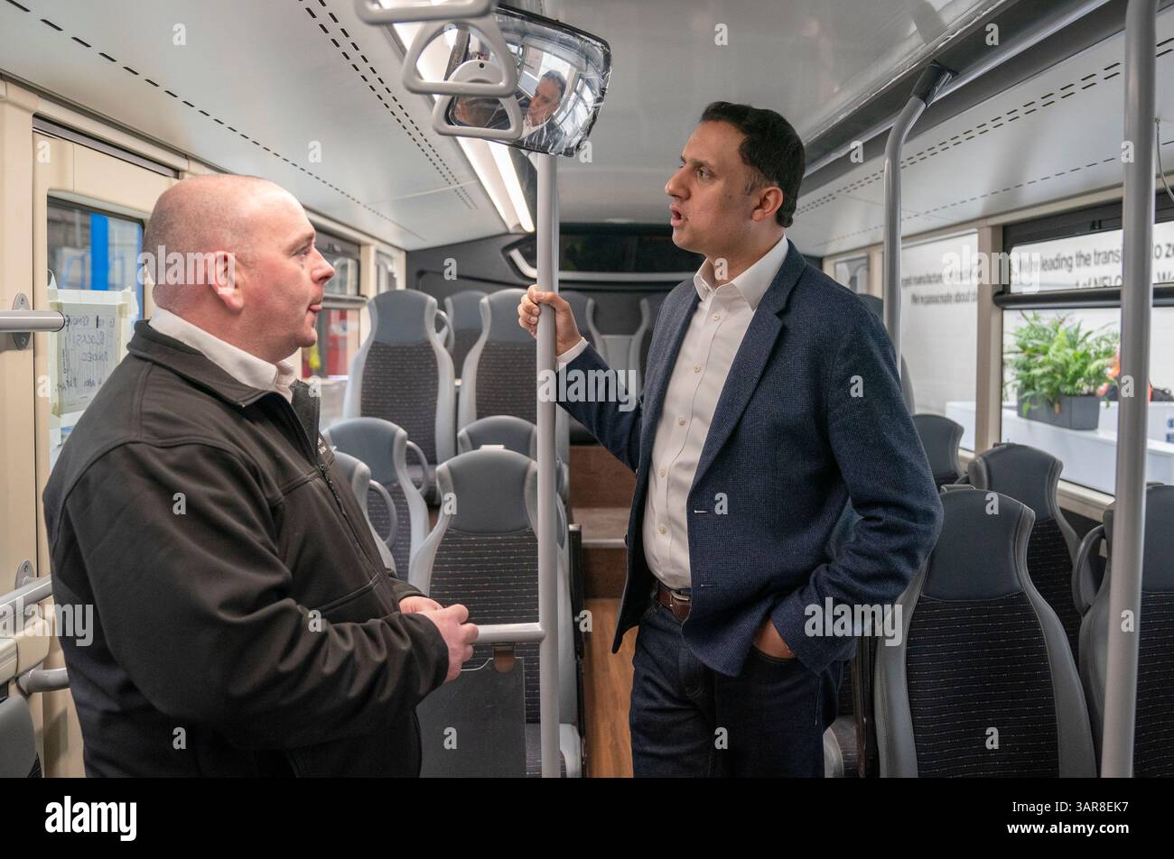 Scottish Labour leader Anas Sarwar with head of operations Stuart ...