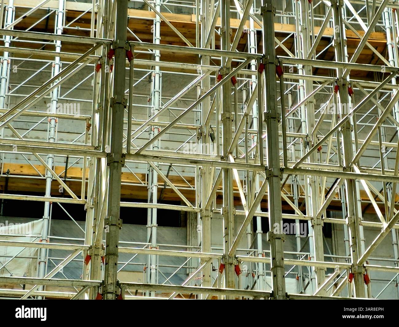 scaffolds inside a construction site at the grand mosque of Makkah, the ...