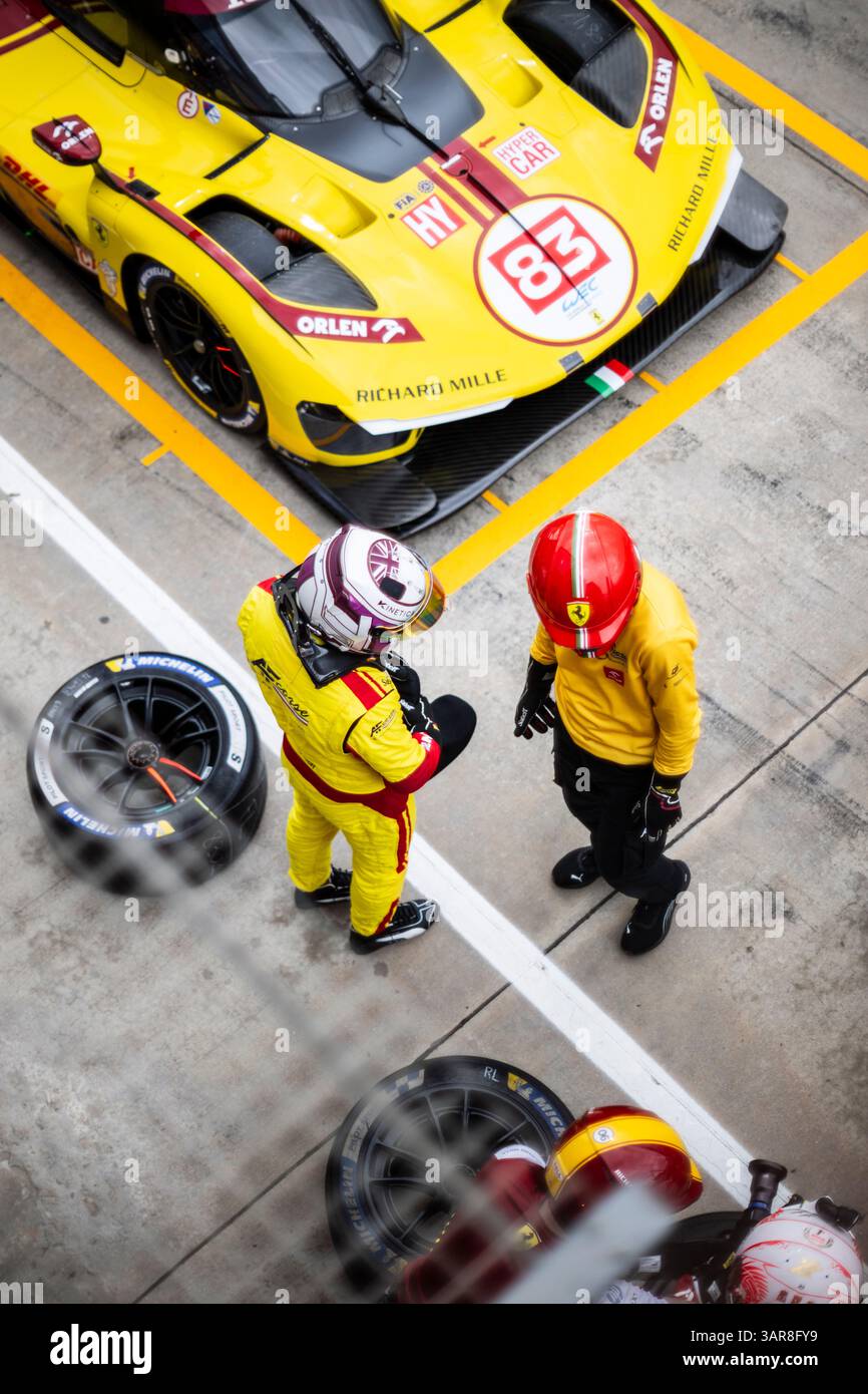 Imola, Italie. 17th Apr, 2025. 83 HANSON Phil (gbr), KUBICA Robert (pol ...