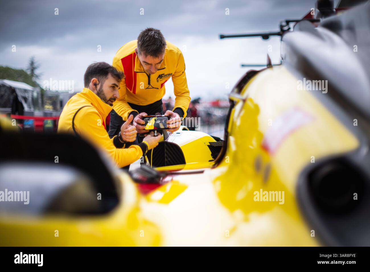 Imola, Italie. 17th Apr, 2025. KUBICA Robert (pol), AF Corse, Ferrari ...