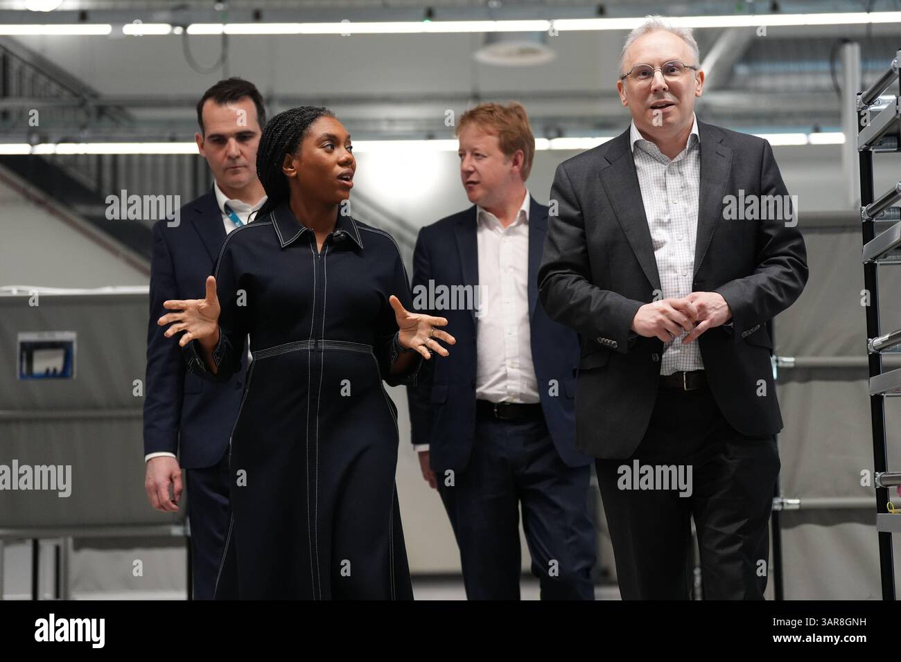 Conservative party leader Kemi Badenoch with Lionel Gousset (left ...