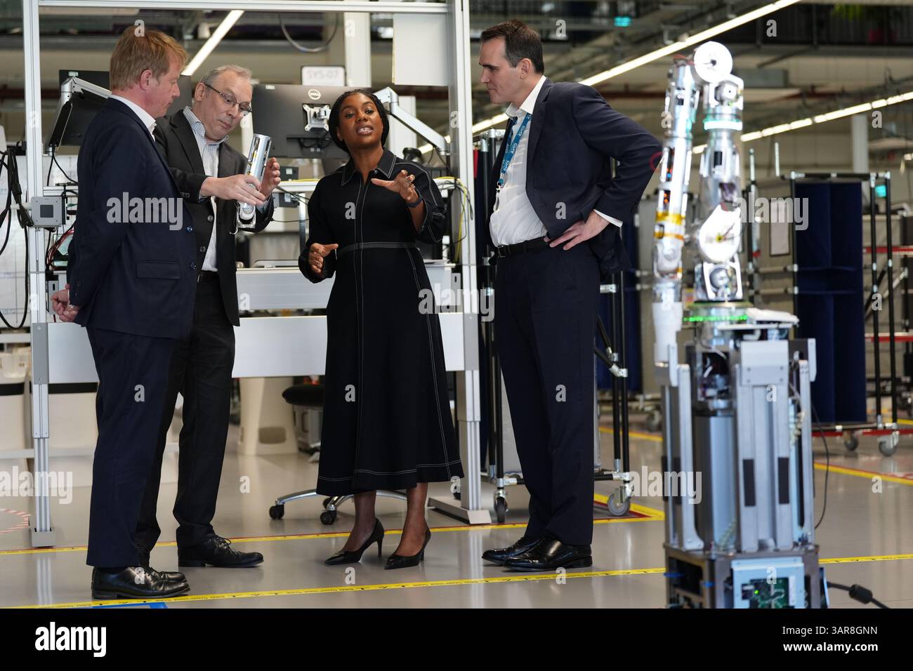 Conservative party leader Kemi Badenoch with Paul Bristow (left), Luke ...