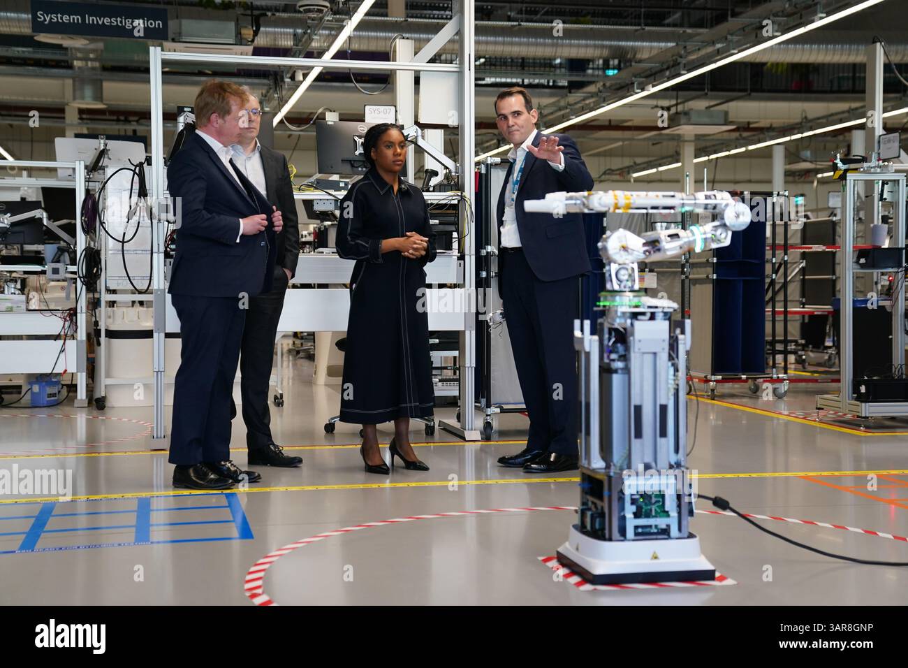 Conservative party leader Kemi Badenoch with Paul Bristow (left), Luke ...