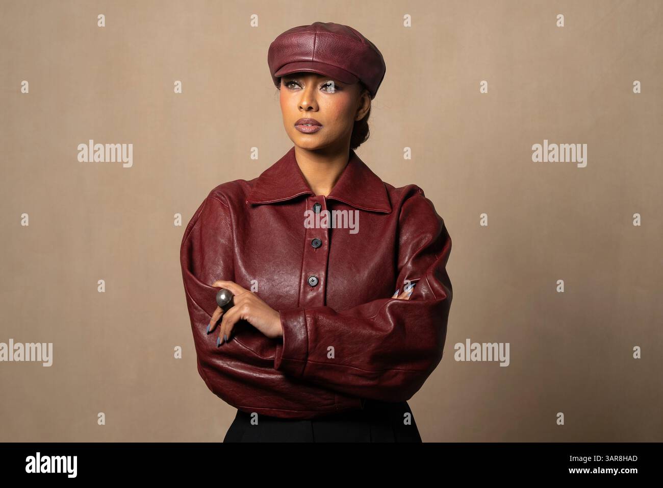 Keri Hilson poses for a portrait on Tuesday, April 8, 2025, in New York. (AP Photo/Gary Gerard ...
