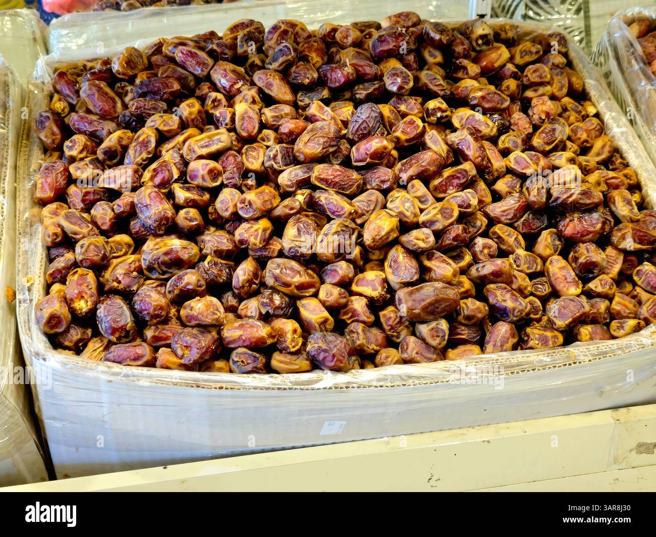 Edible sweet fruit dates, the date palm Phoenix dactylifera, Madinah ...