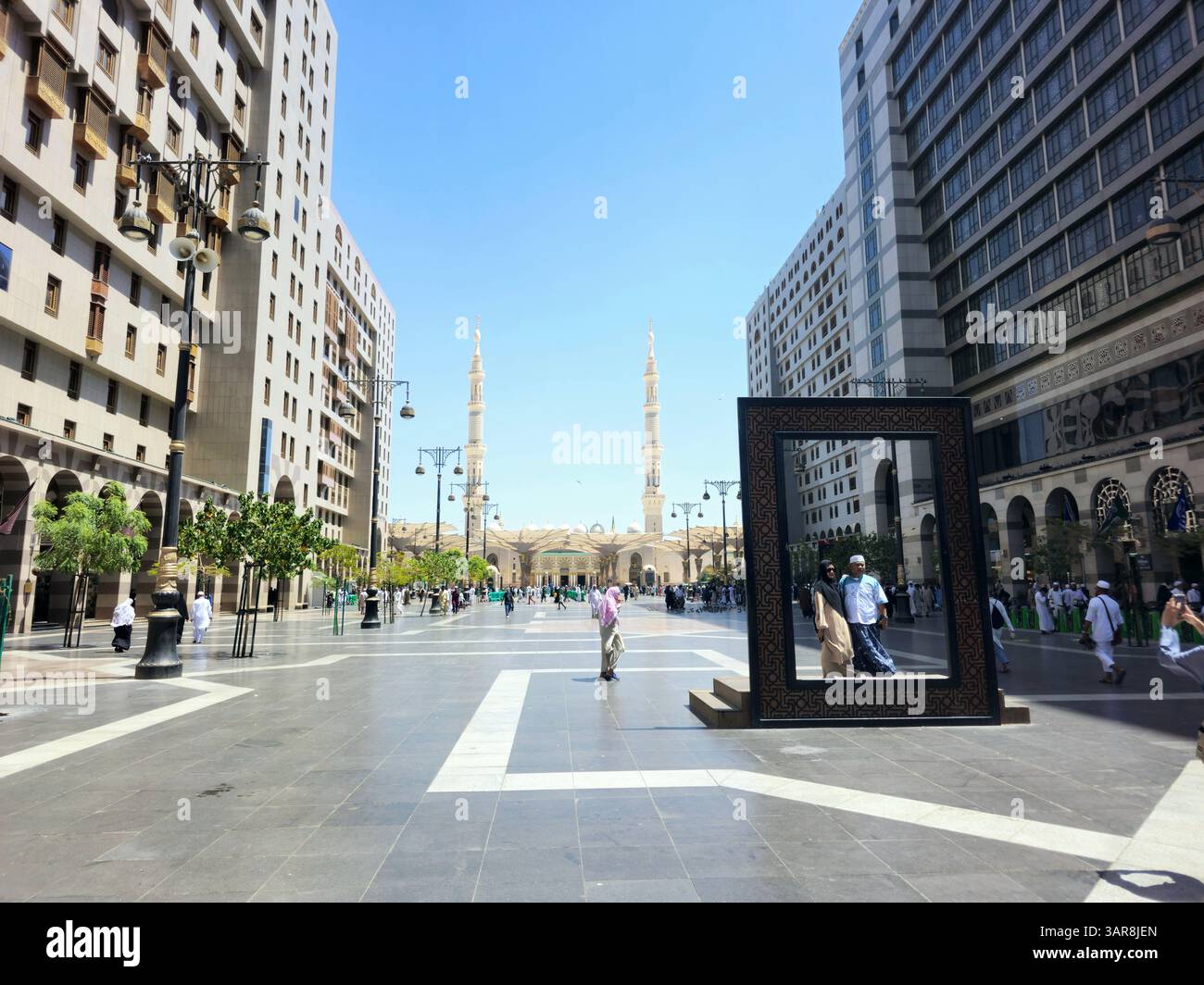 Medina, Saudi Arabia, June 28 2024: A frame in the street of Madinah ...