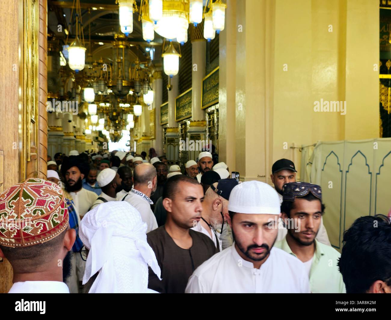 Medina, Saudi Arabia, June 26 2024: The interior of The Prophet's ...