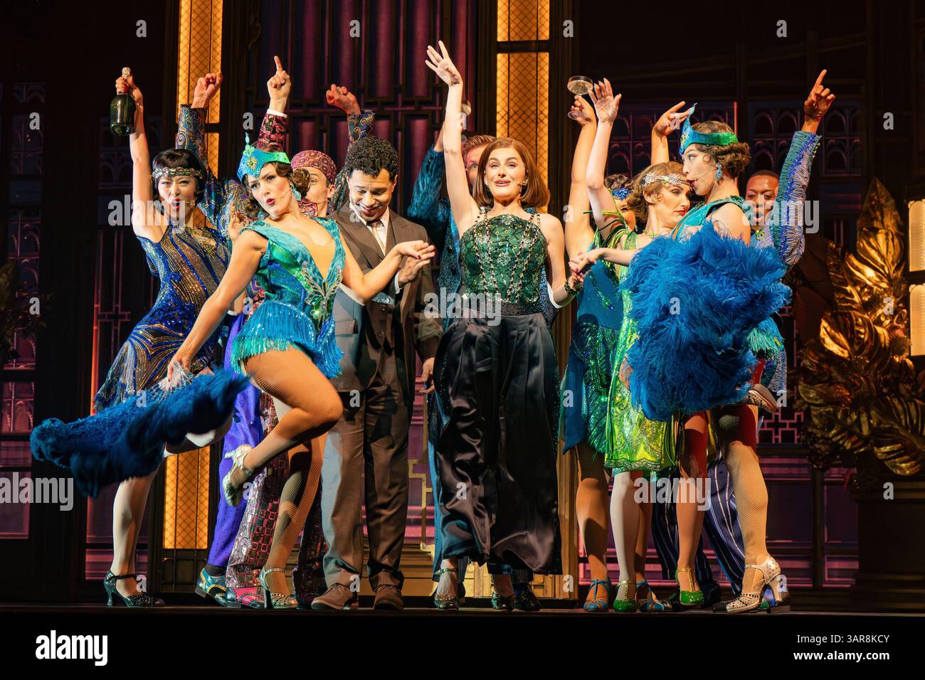 London, UK. 16th Apr, 2025. Cast members of The Great Gatsby lead by ...