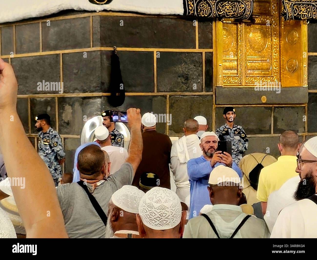 Mecca, Saudi Arabia, June 21 2024: The Kaaba in Ihram Kiswa which is ...
