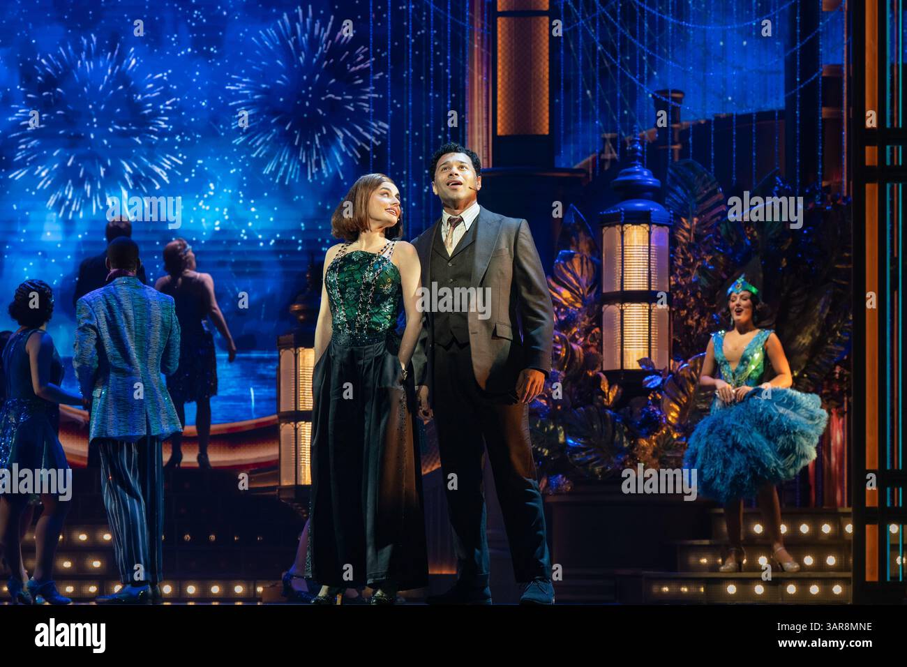 Cast members of The Great Gatsby lead by Amber Davies and Corbin Bleu ...