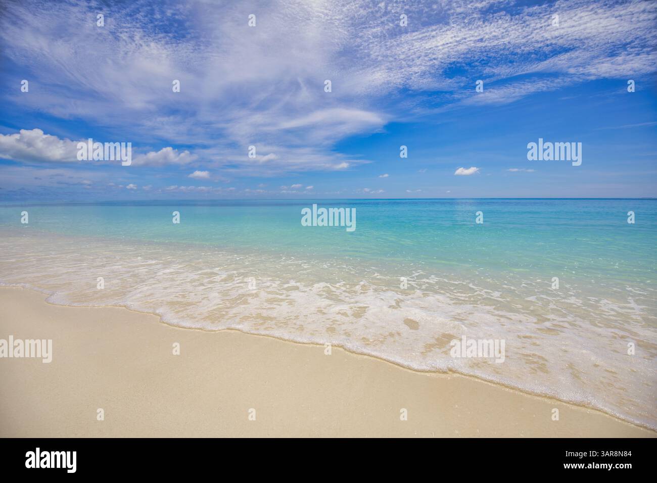 Serene view dreamy blue waves hi-res stock photography and images - Alamy