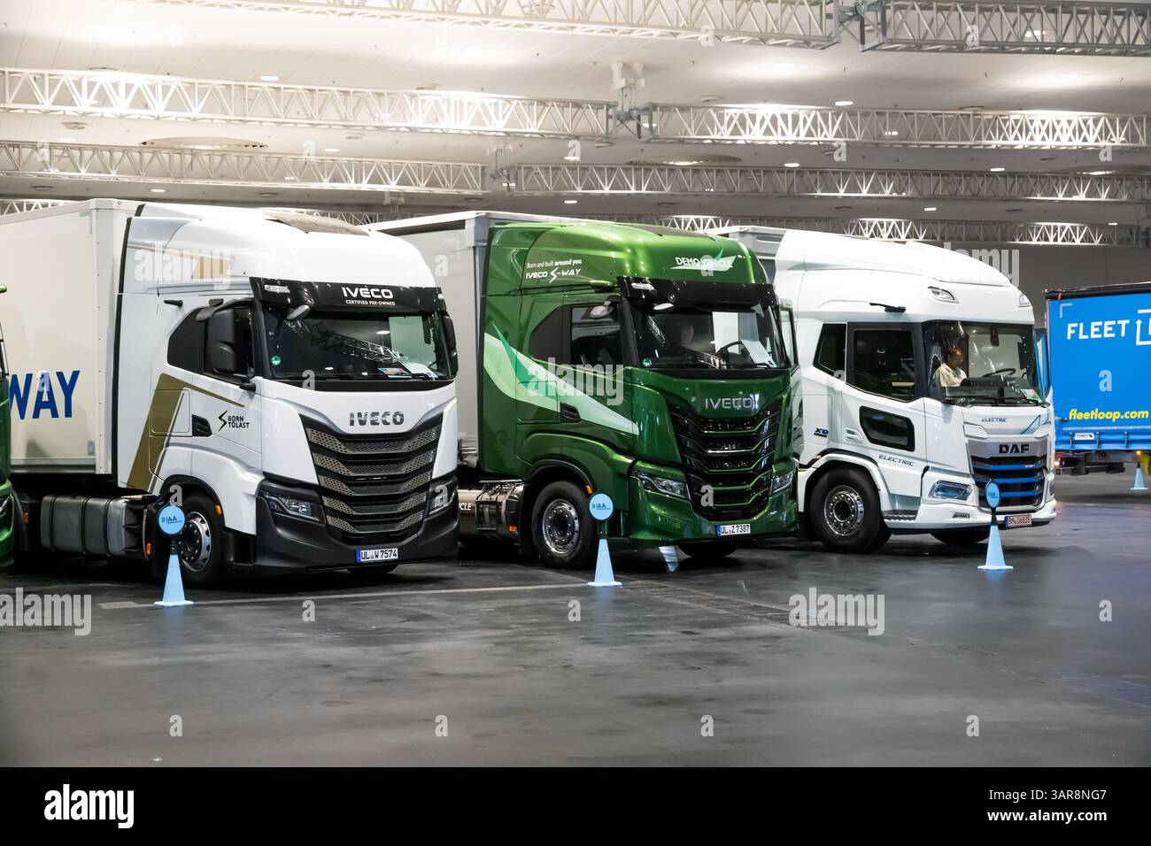 Iveco and Daf trucks on stand-by at the Hannover IAA Transportation ...