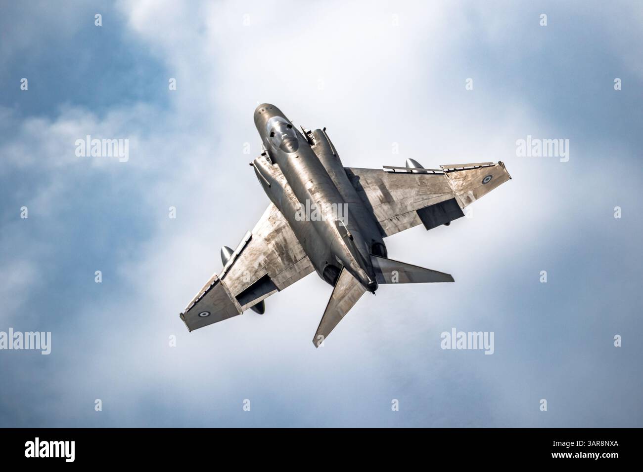 Hellenic (Greek) Air Force F-4 Phantom II fighter jet in flight over ...