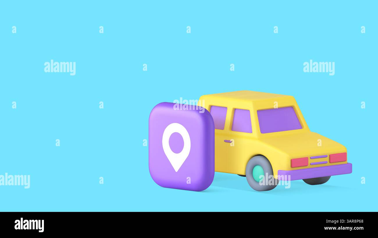 Car sharing location map address GPS cartography navigation copy space ...