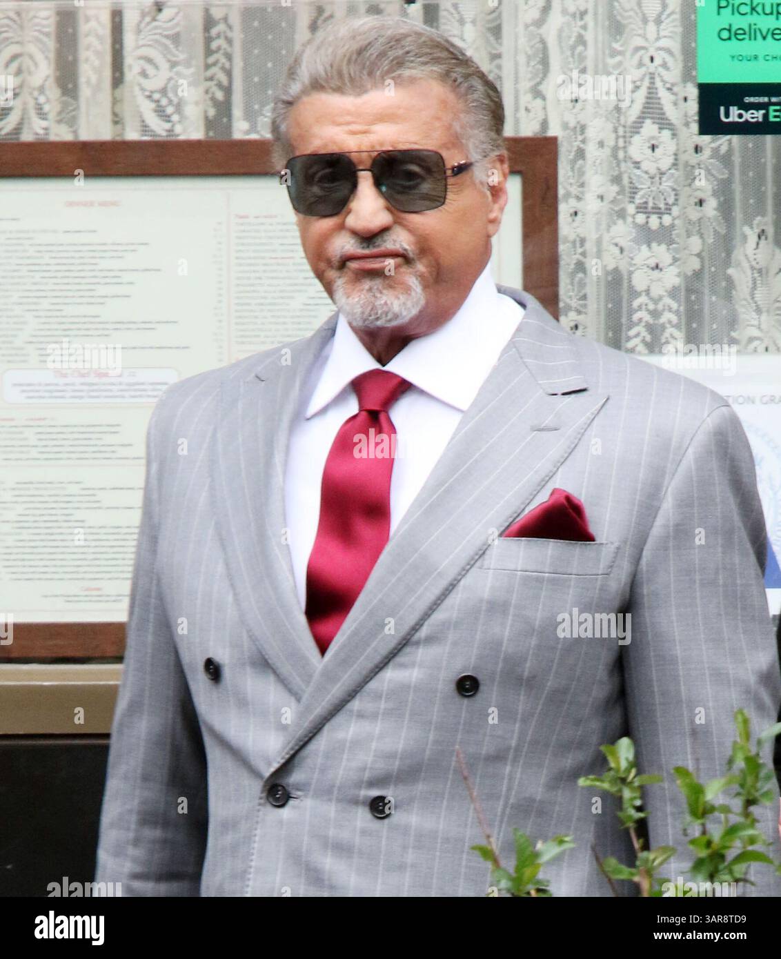 New York, NY, USA. 16th Apr, 2025. Sylvester Stallone on the set of ...