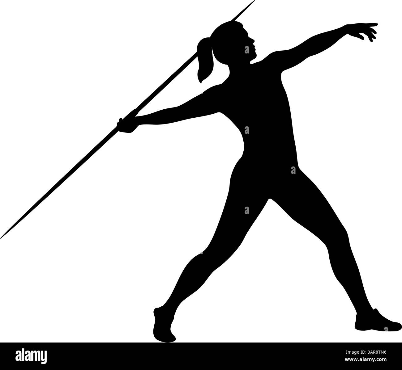 Female athlete javelin Stock Vector Images - Alamy