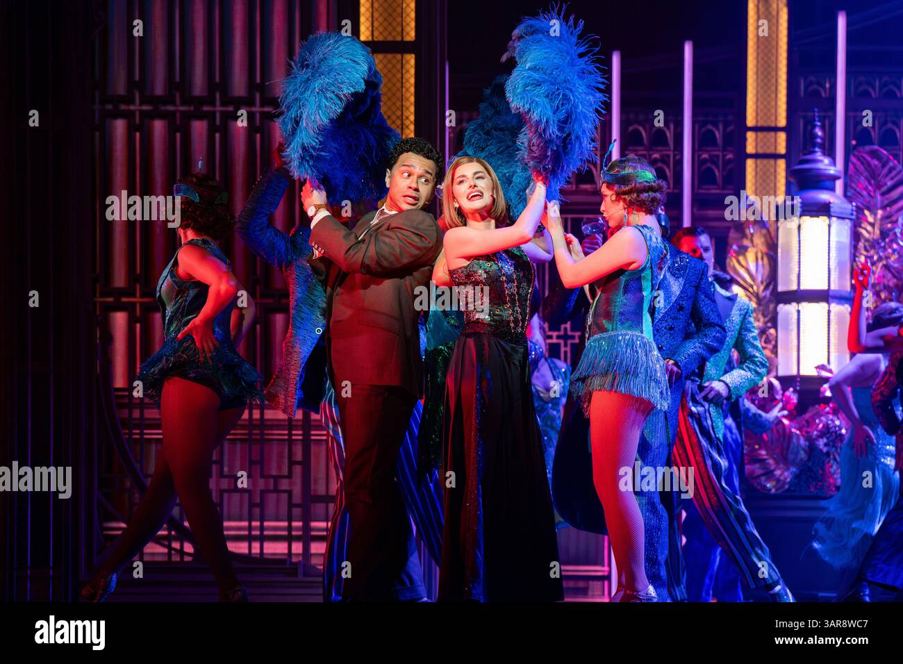 London, UK. 16th Apr, 2025. Cast members of The Great Gatsby lead by ...
