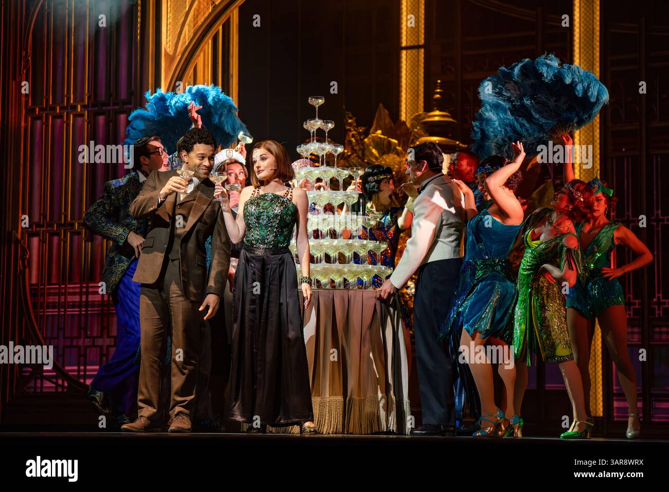 Cast members of The Great Gatsby lead by Amber Davies (R) and Corbin ...