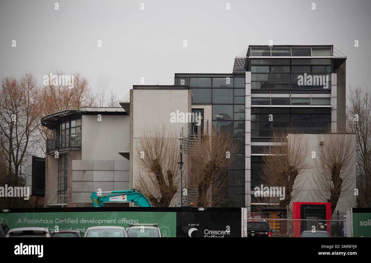 The Centenary Building in Salford in Greater Manchester. The building ...