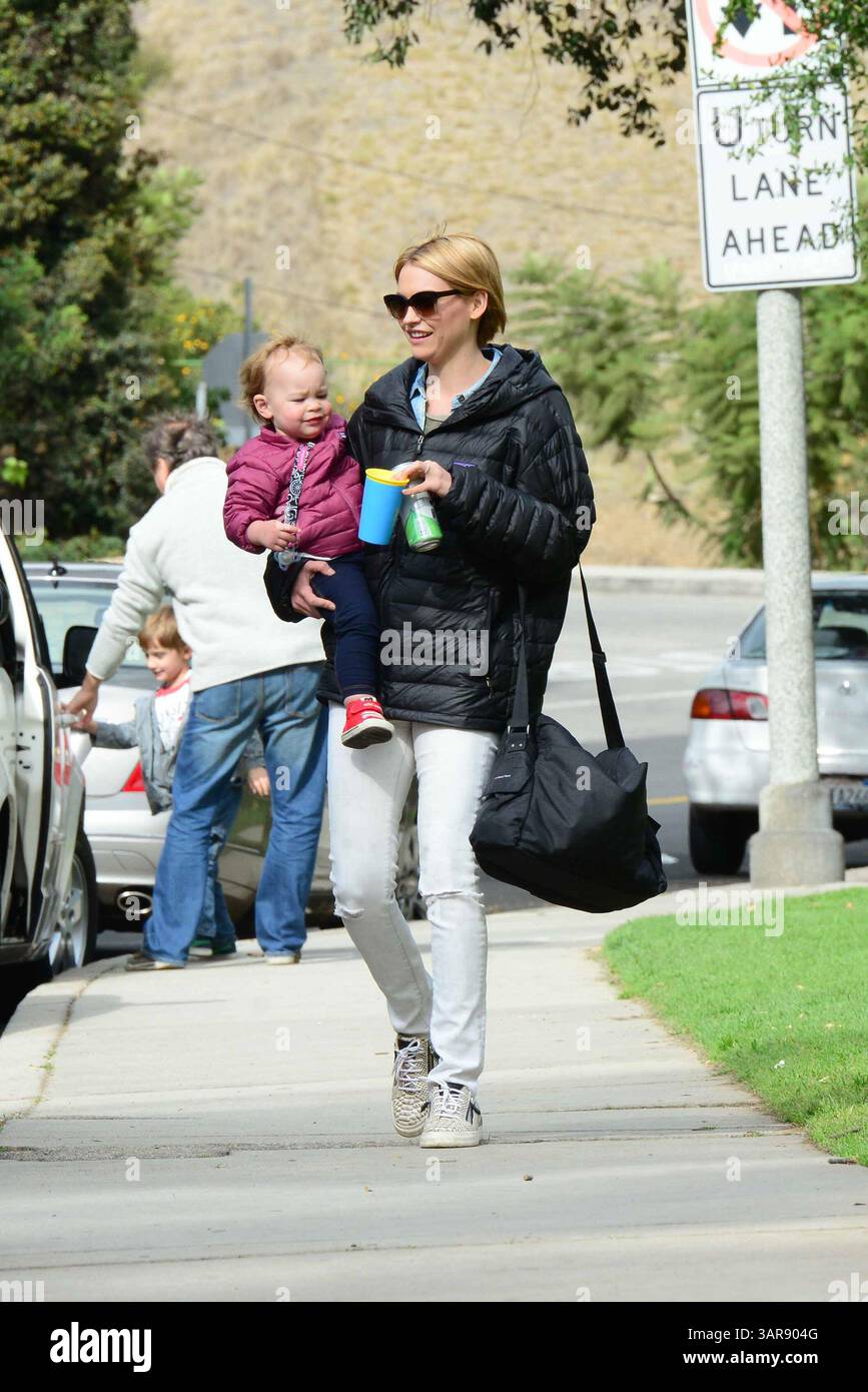 Lisa Stelly with her daughter Pearl Osbourne at a park playground in ...