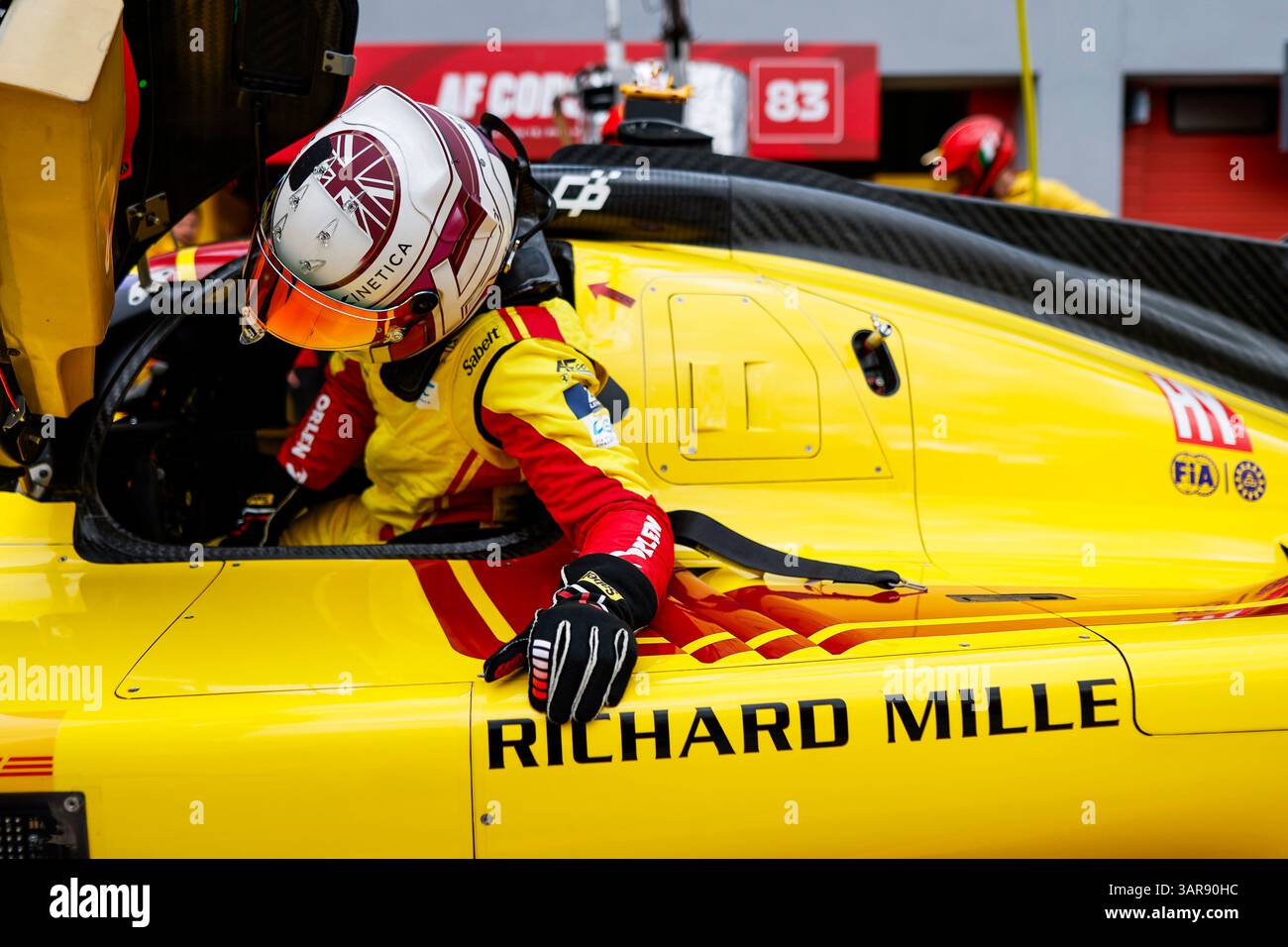Imola, Italie. 17th Apr, 2025. HANSON Phil (gbr), AF Corse, Ferrari ...
