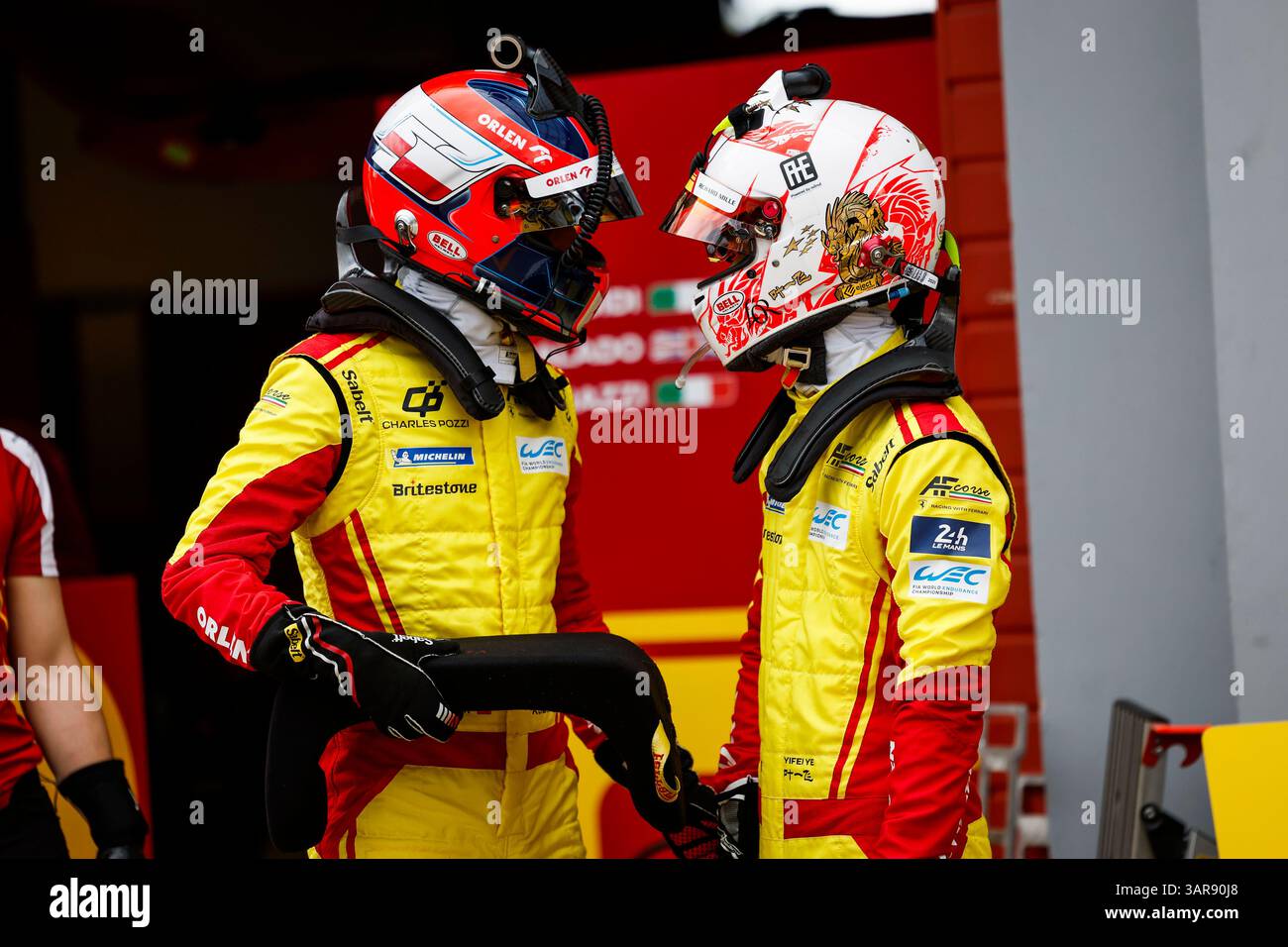 Imola, Italie. 17th Apr, 2025. KUBICA Robert (pol), AF Corse, Ferrari ...