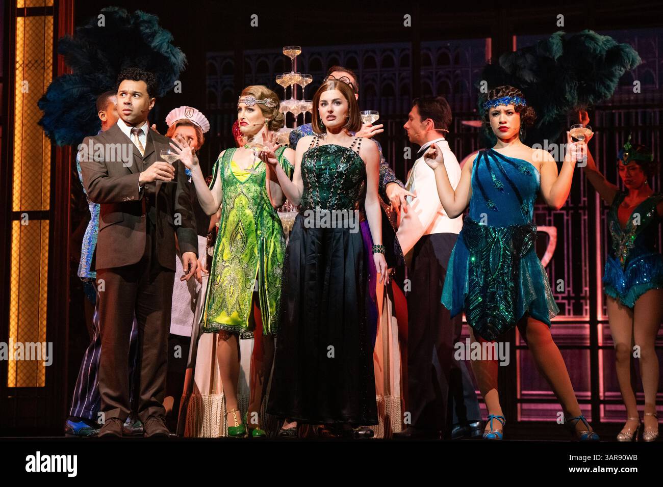 Cast members of The Great Gatsby lead by Amber Davies and Corbin Bleu ...