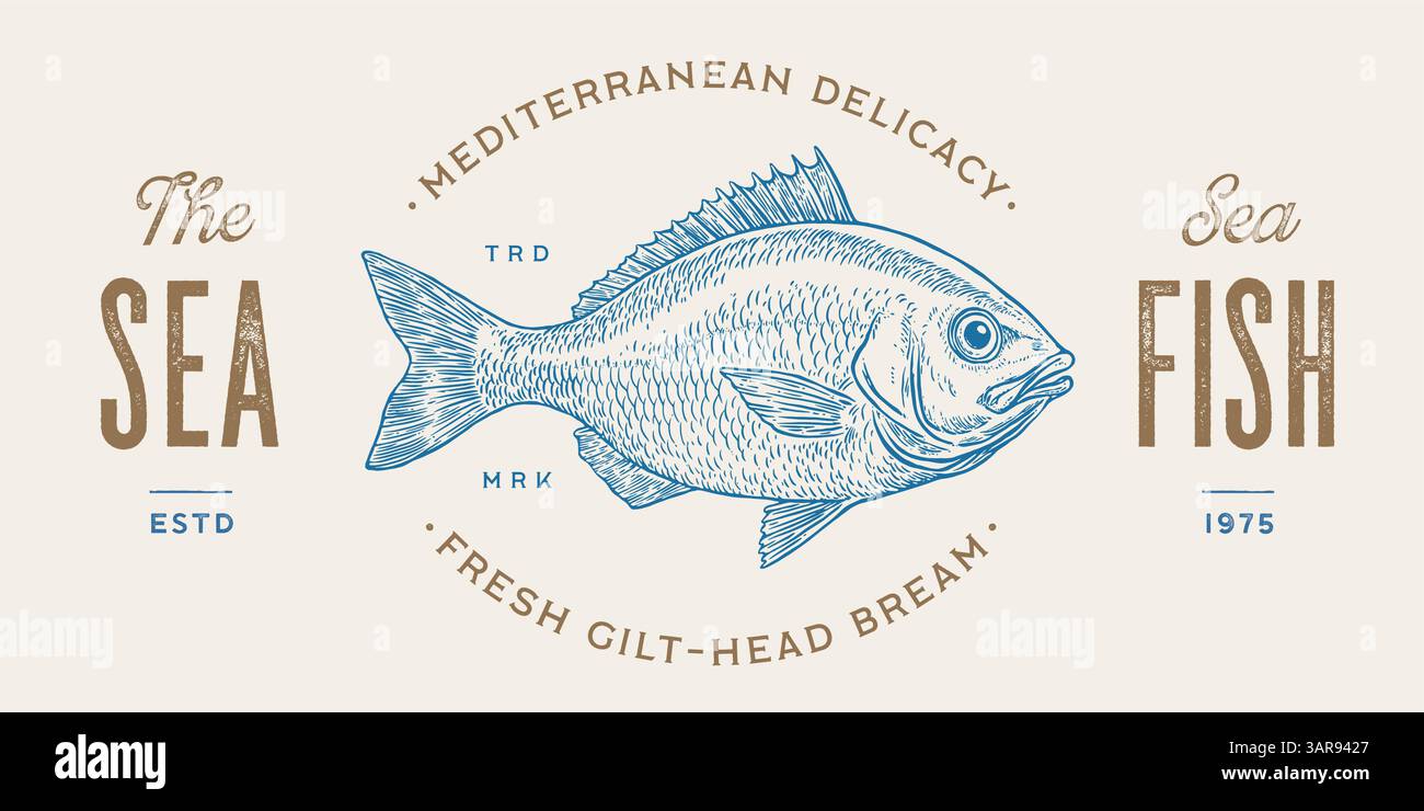 Ink sketch fish hand Stock Vector Images - Alamy