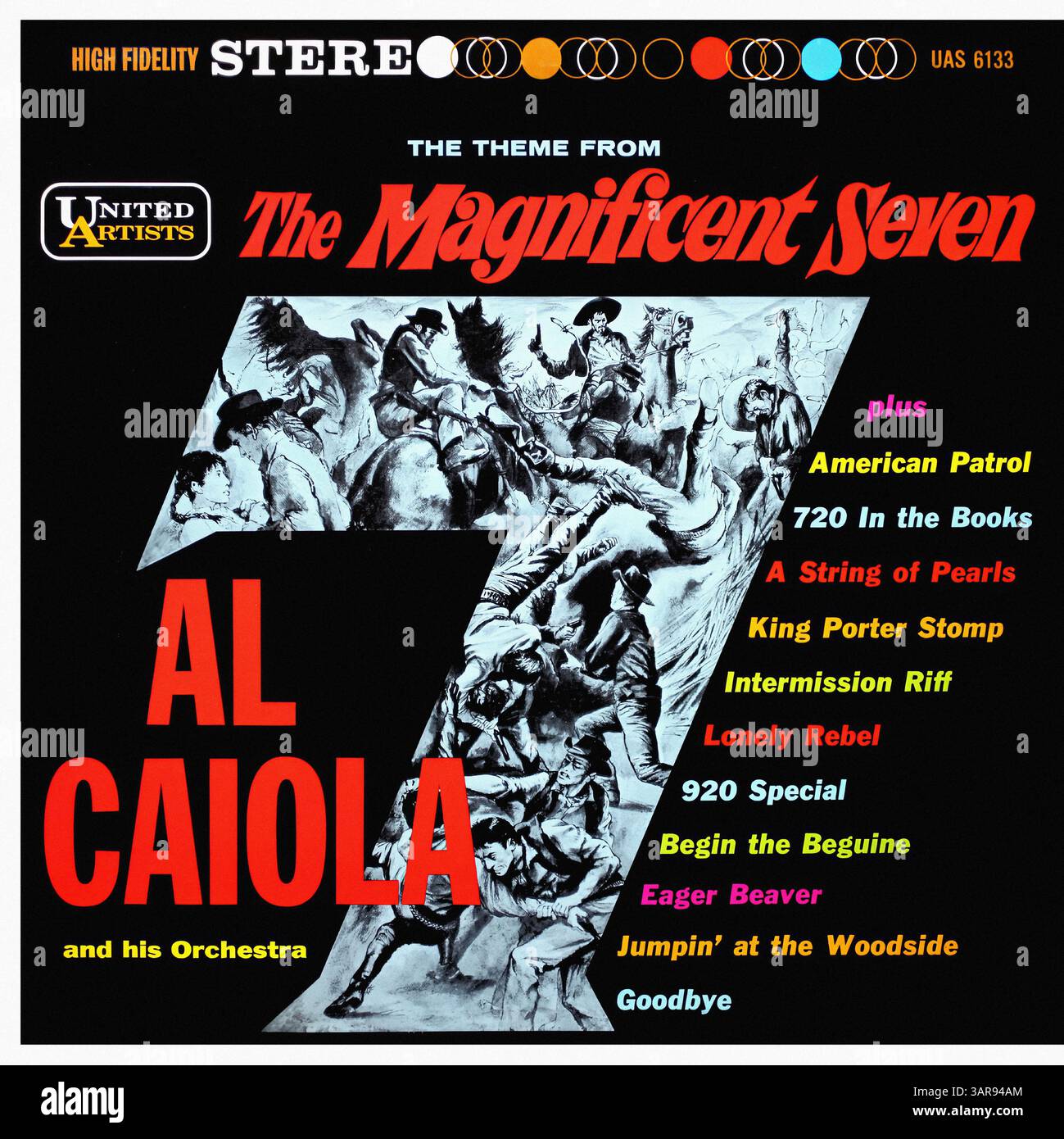 Al Caiola - The Magnificent Seven - Vintage vinyl record cover Stock ...
