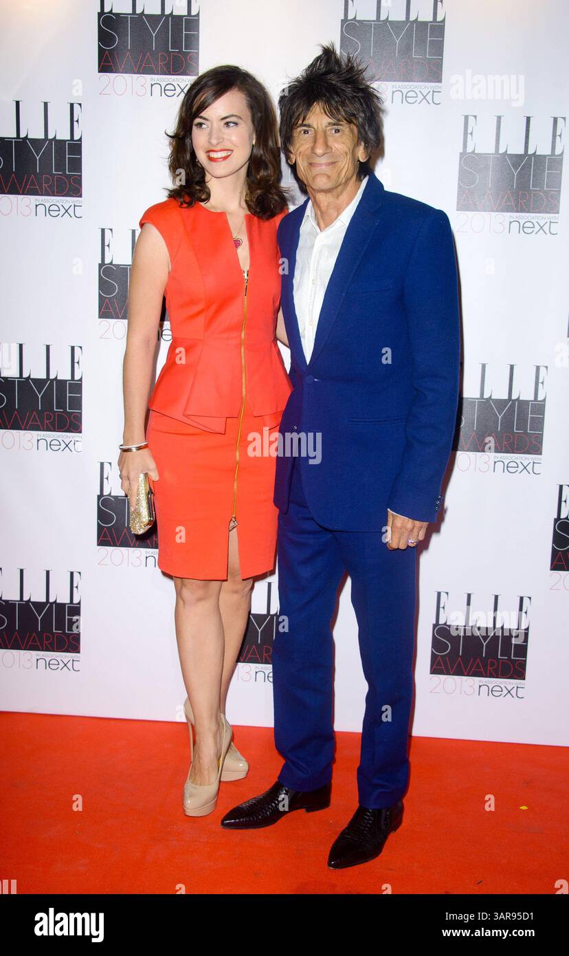 Ronnie Wood and Sally Humphreys at the Elle Style Awards held at the ...