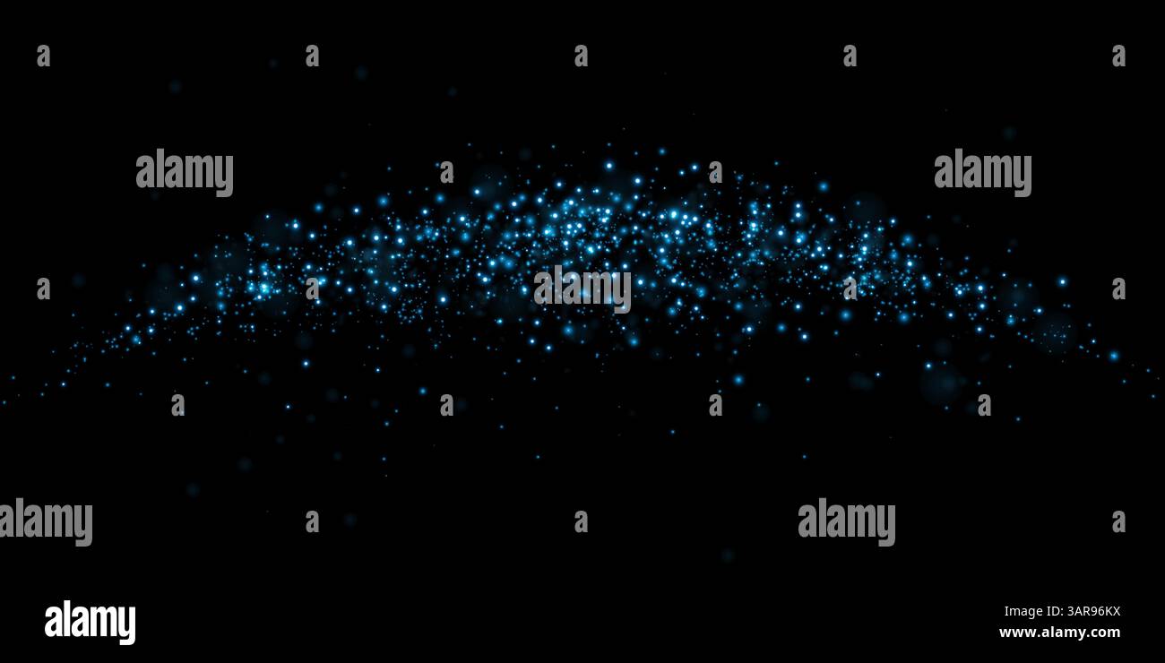 Swirling wave bright blue particles hi-res stock photography and images ...