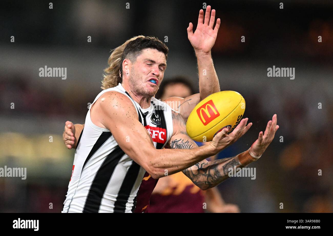 Brisbane, Australia. 17th Apr, 2025. Jack Crisp of the Magpies during ...