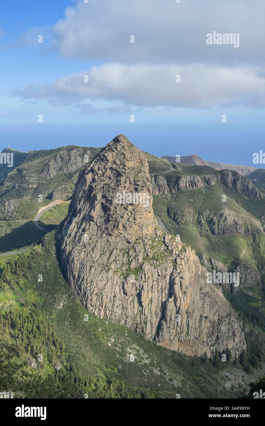 Roque de Agando, Felsenturm, erkalteter Vulkanschlot, Monumento Natural ...