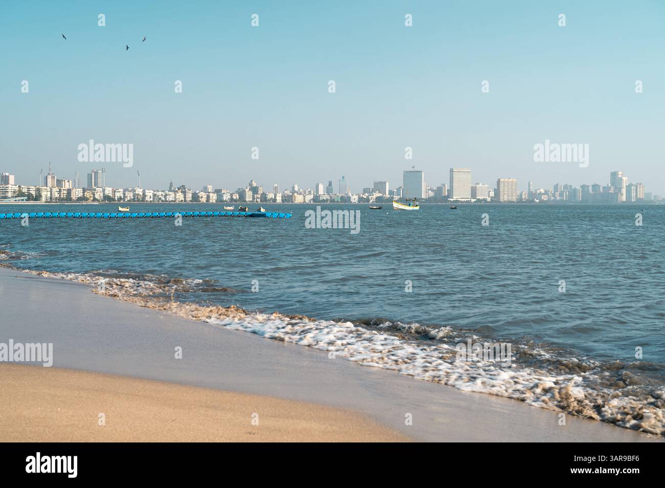 Juhu beach and skyline of Mumbai, India, travel destination in Asia ...